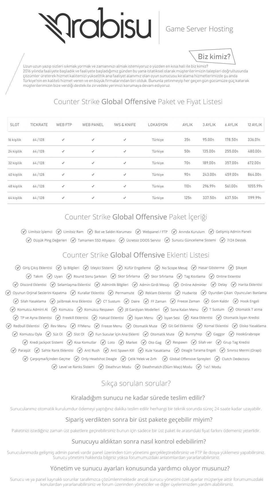 Rabisu.com | Minecraft Sunucu Satışları | BotNet, Bot ve DDOS Korumalı ...